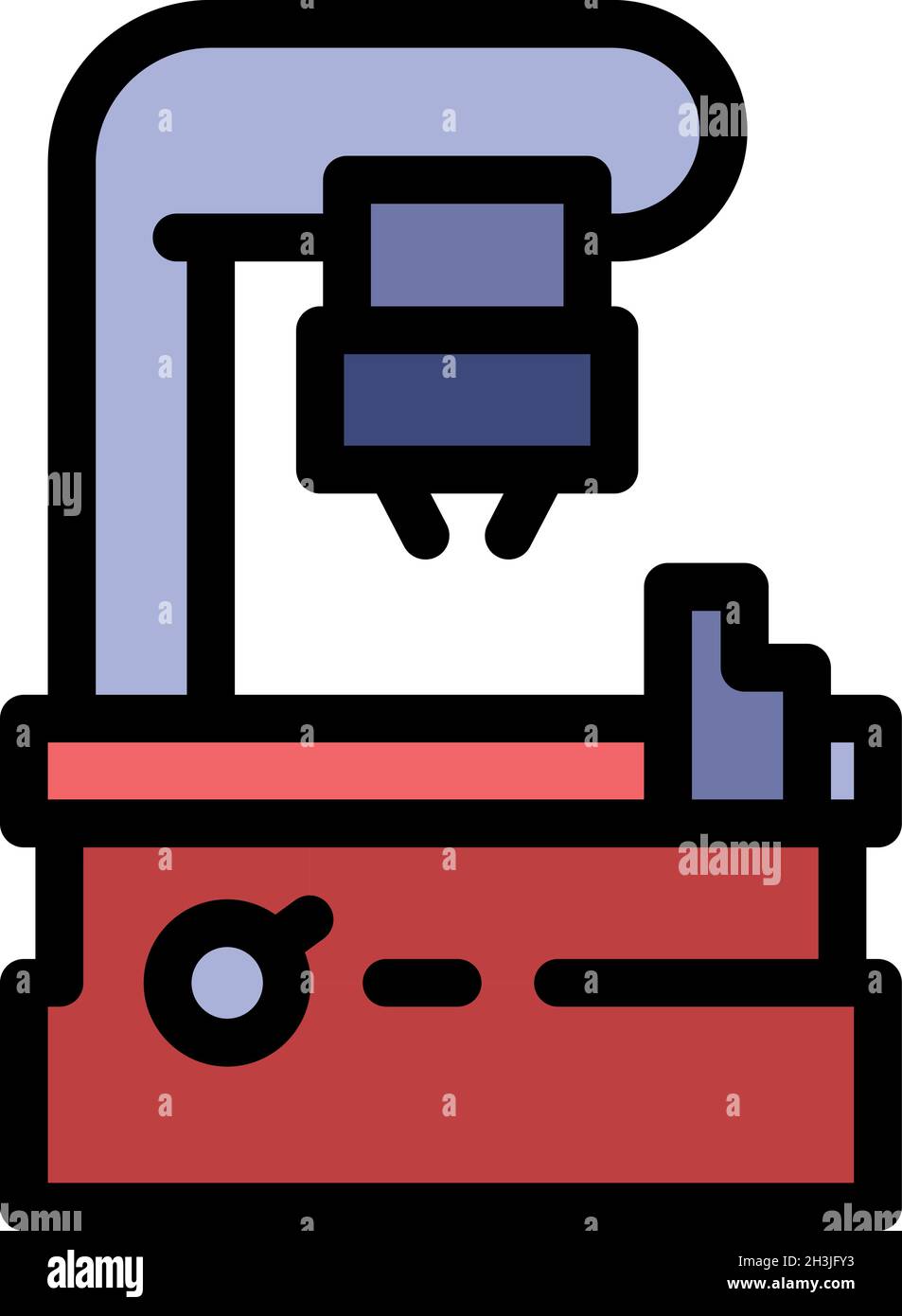Laser milling machine icon. Outline laser milling machine vector icon ...