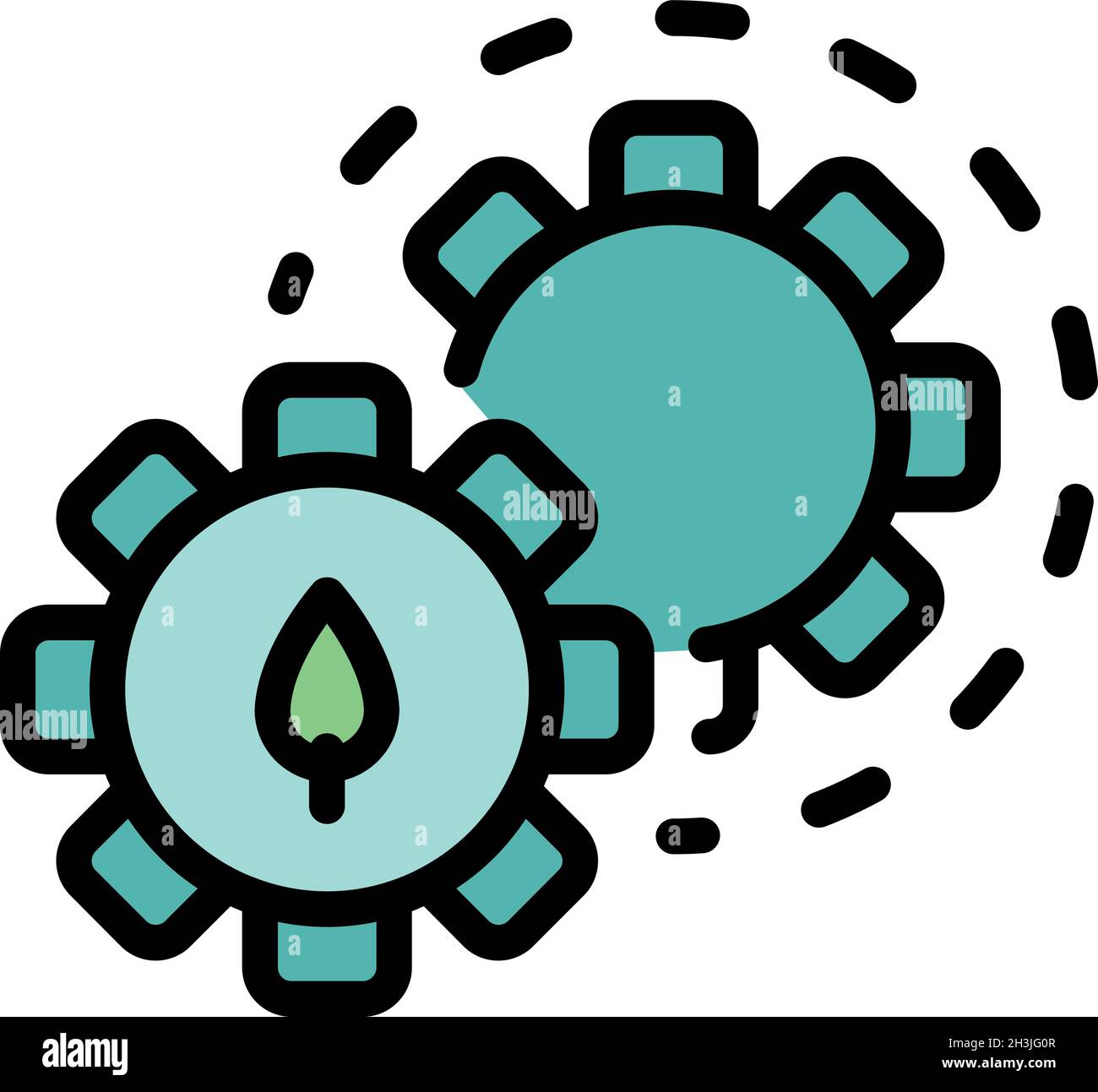 Nature mechanism icon. Outline nature mechanism vector icon color flat ...