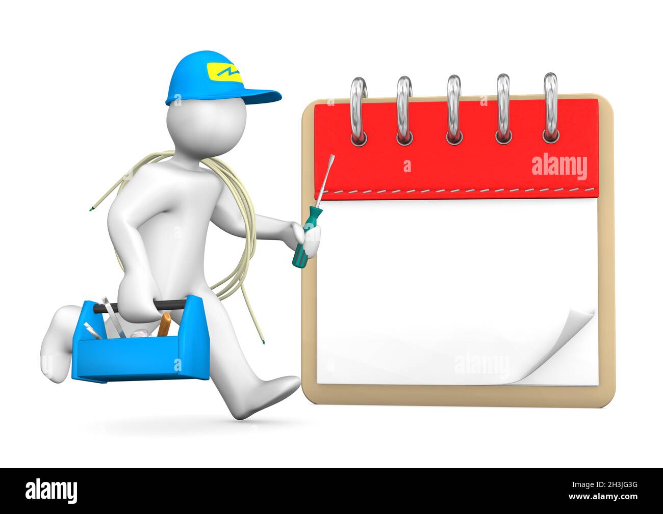 Illustration white character notepad hi-res stock photography and ...