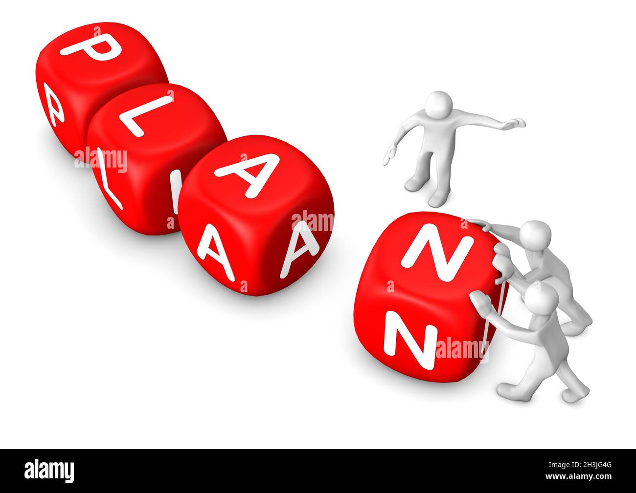 Manikin Cubes Plan Stock Photo - Alamy