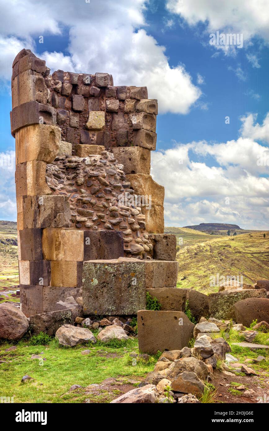 Sillustani - pre-Incan burial ground (tombs) on the shores of Lake ...