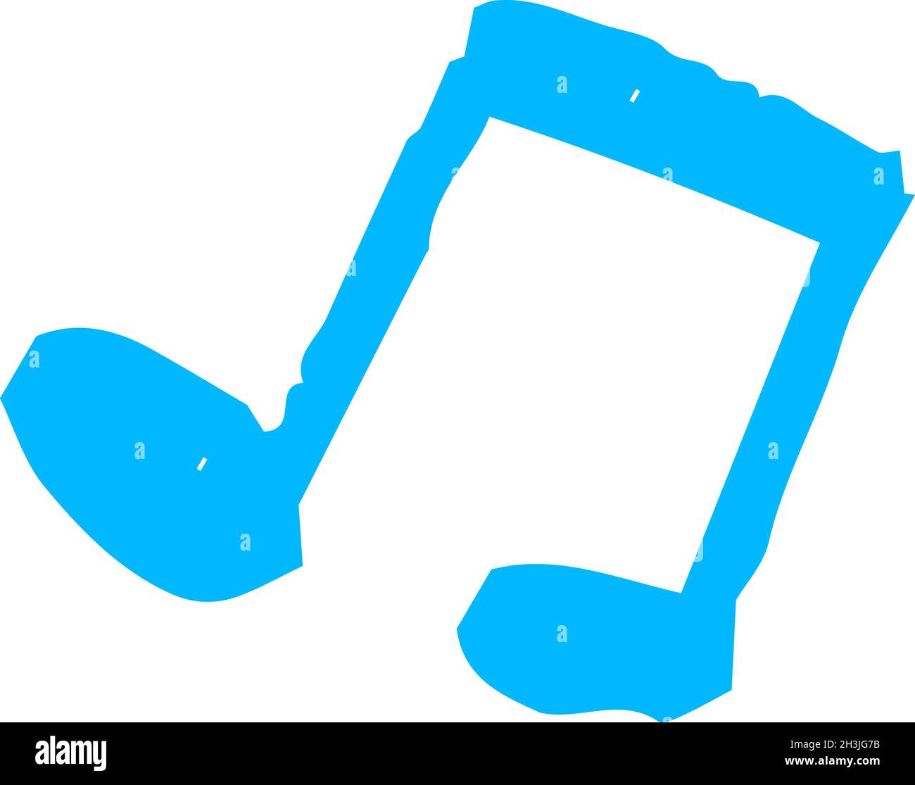 This is a illustration of Cute musical note scribbles drawn by children ...