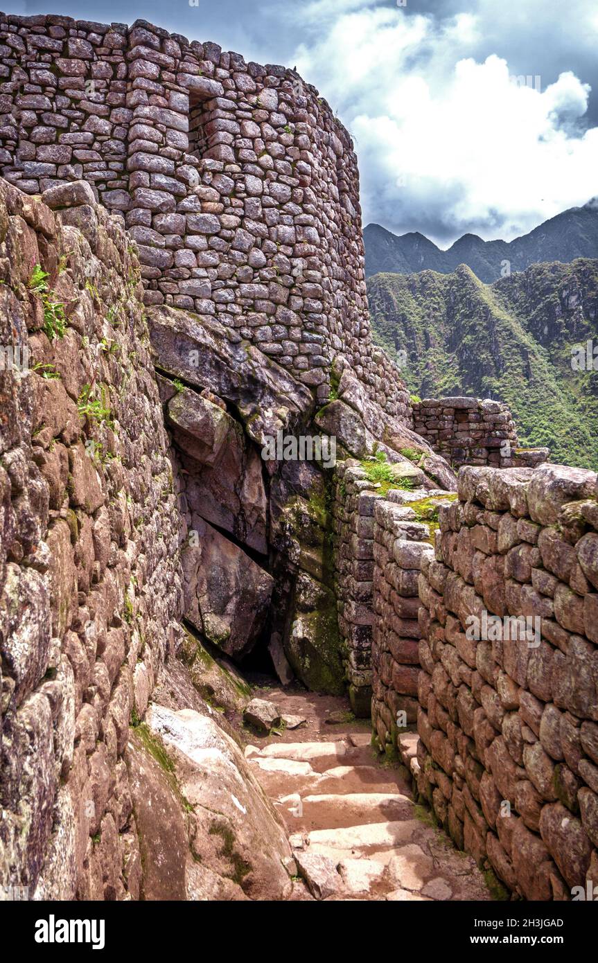 Inca city Machu Picchu (Peru Stock Photo - Alamy