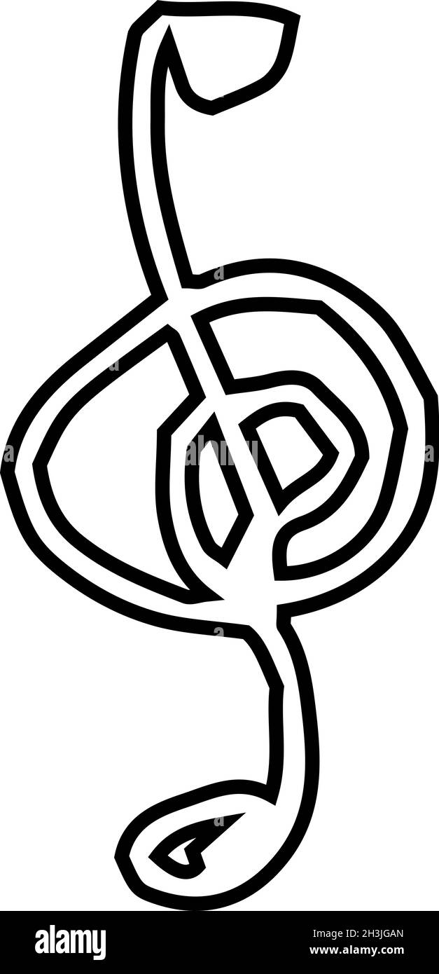 This is a illustration of Cute musical note scribbles drawn by children ...