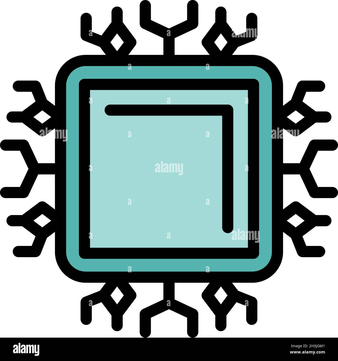 Nanotechnology icon. Outline nanotechnology vector icon color flat ...