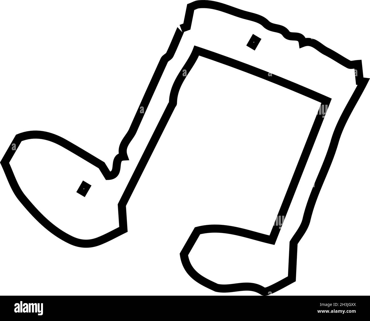 This is a illustration of Cute musical note scribbles drawn by children ...