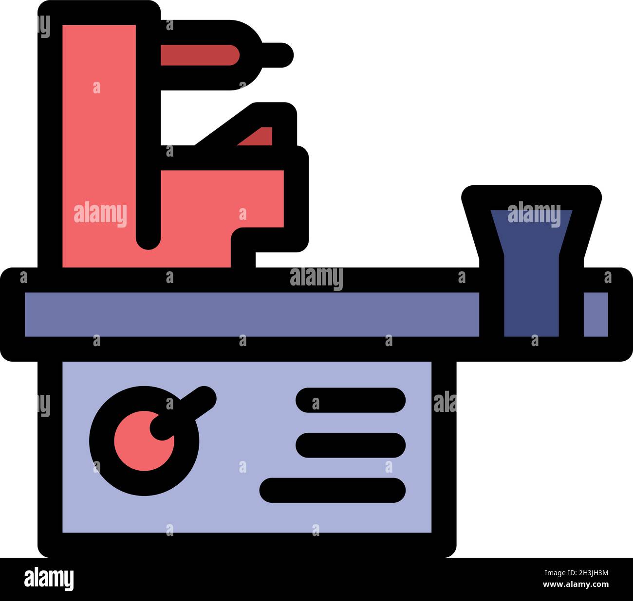 Milling machine tool icon. Outline milling machine tool vector icon ...