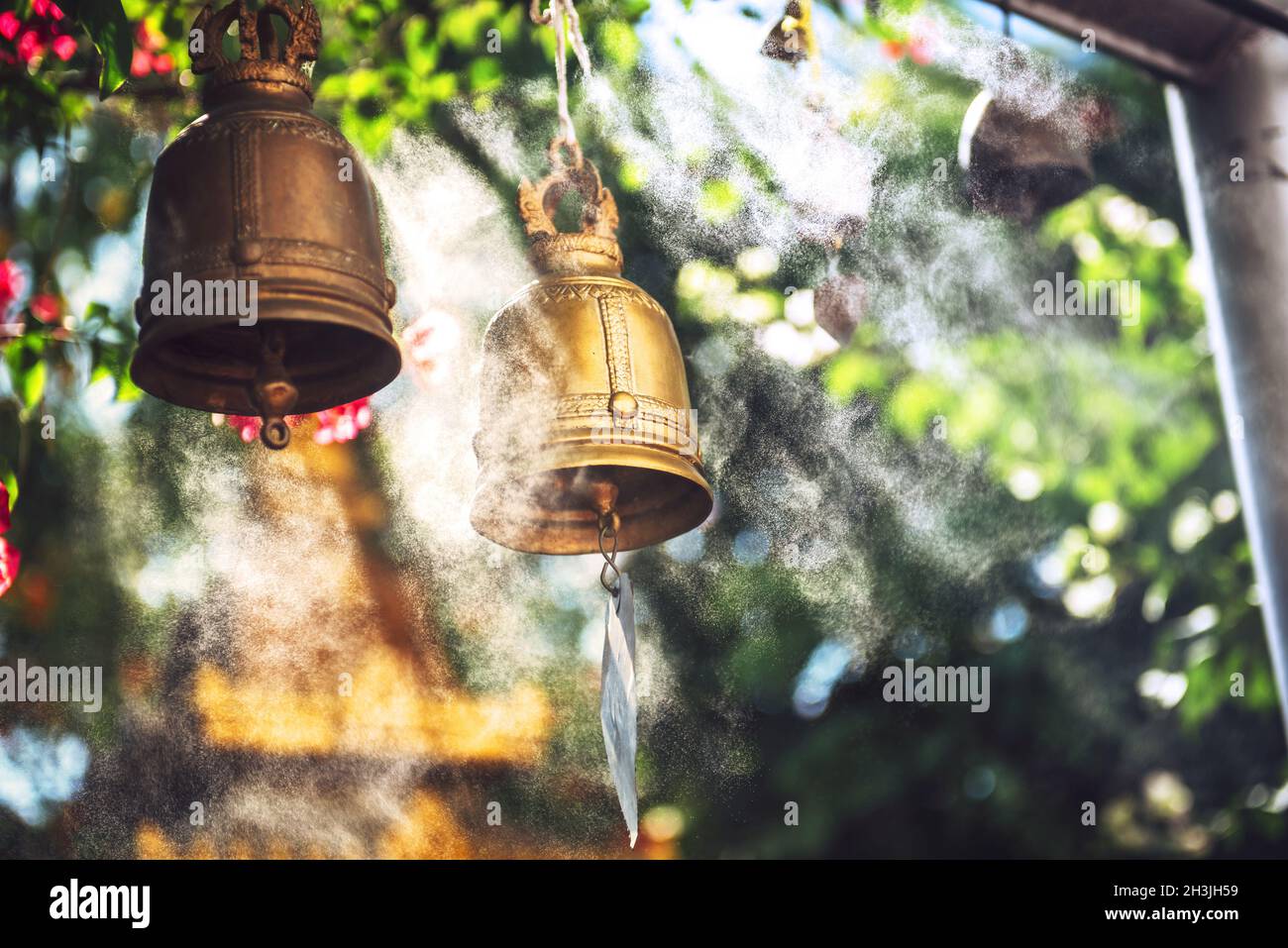 Indian spirituality bell temple hi-res stock photography and images - Alamy