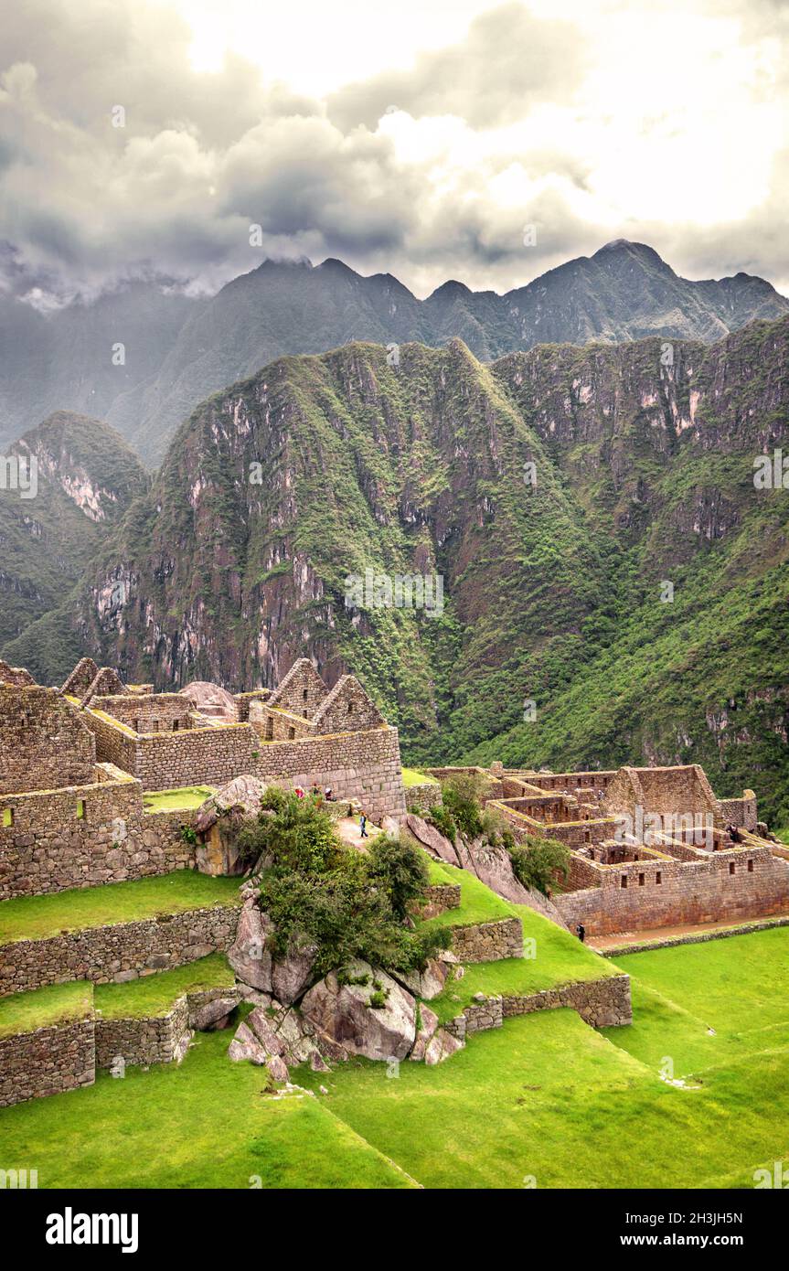 Inca city Machu Picchu (Peru Stock Photo - Alamy