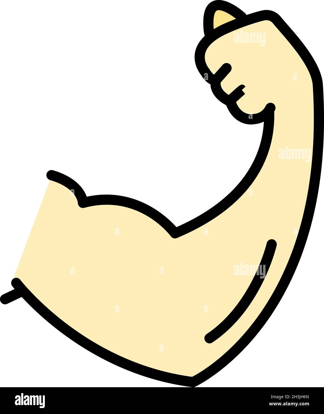Arm muscles icon. Outline arm muscles vector icon color flat isolated ...