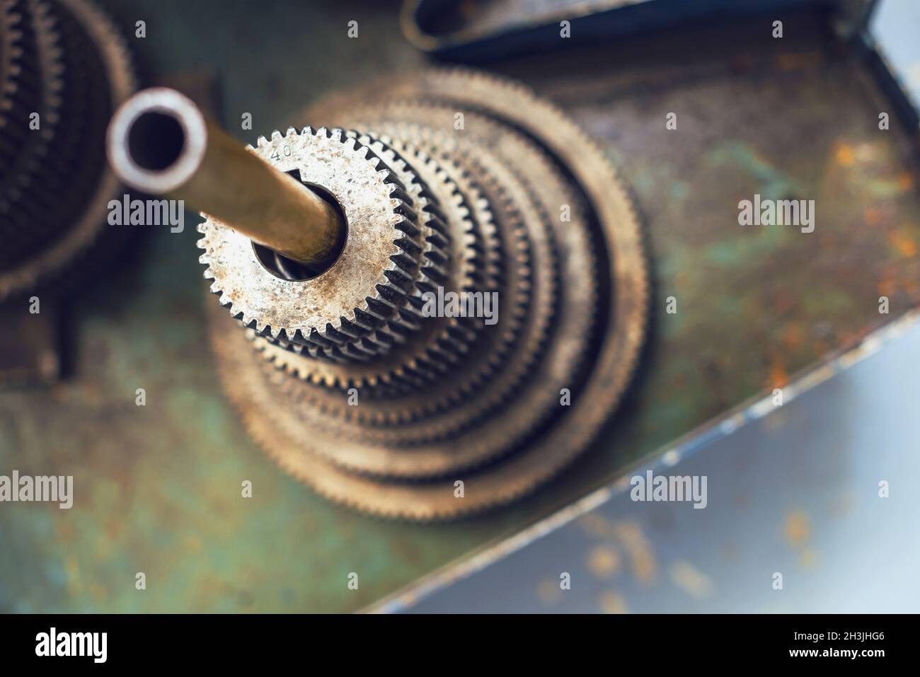 A set of metal gears. Texture background Stock Photo - Alamy