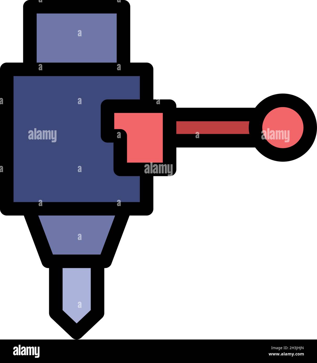Metal milling machine icon. Outline metal milling machine vector icon ...