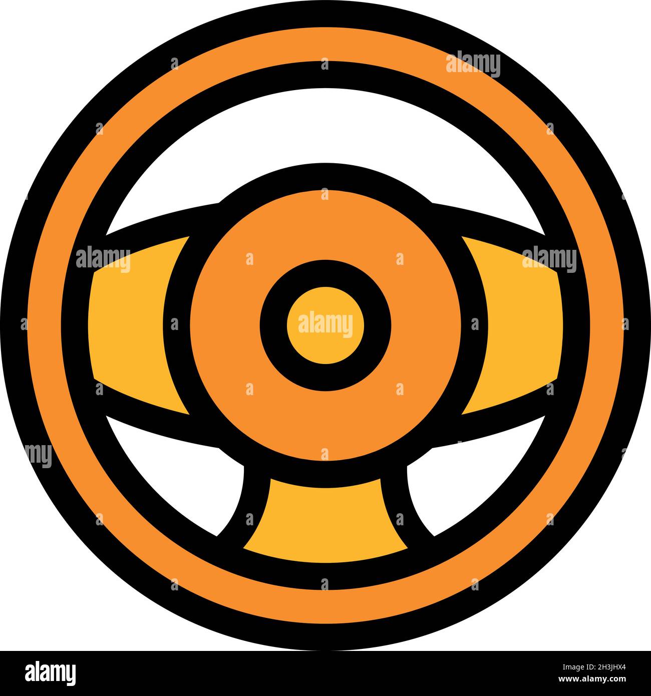 Steering Wheel Icon Flat