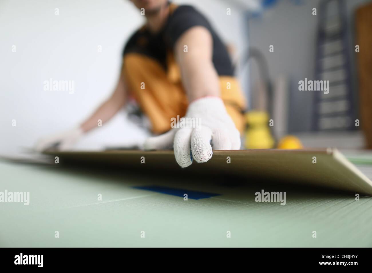 Foreman in special working uniform Stock Photo - Alamy
