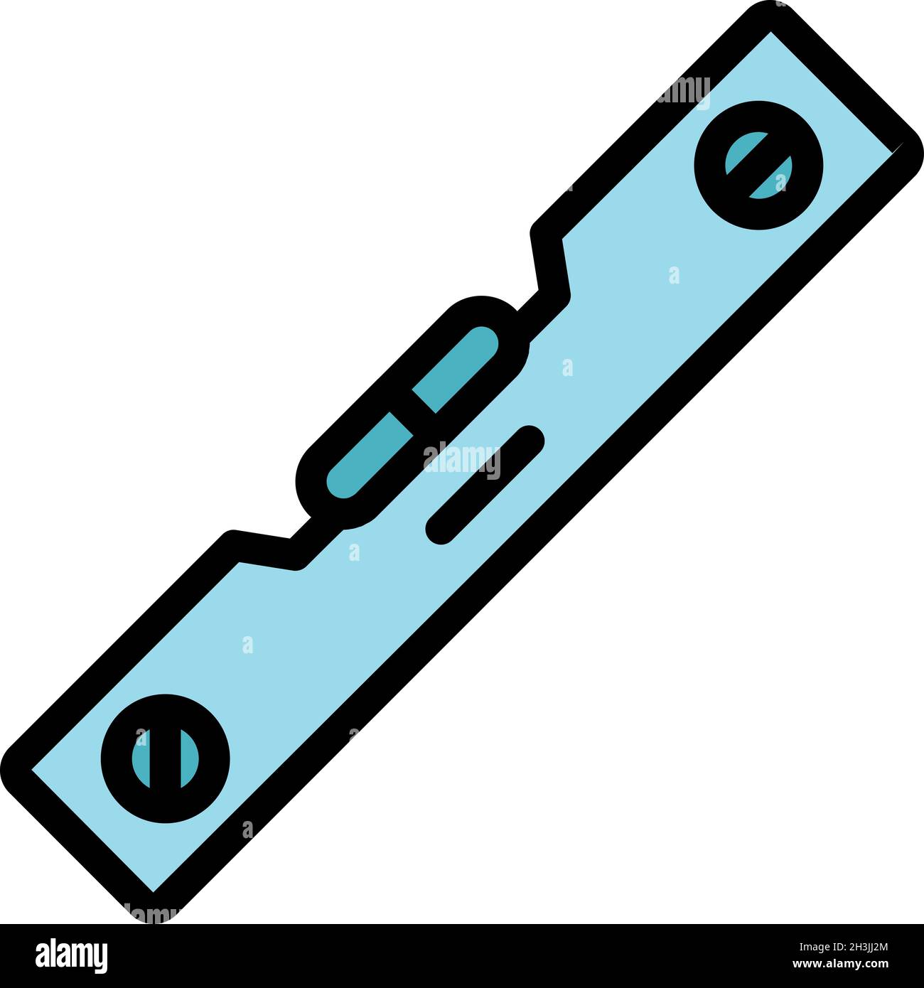 Level tool icon. Outline level tool vector icon color flat isolated ...