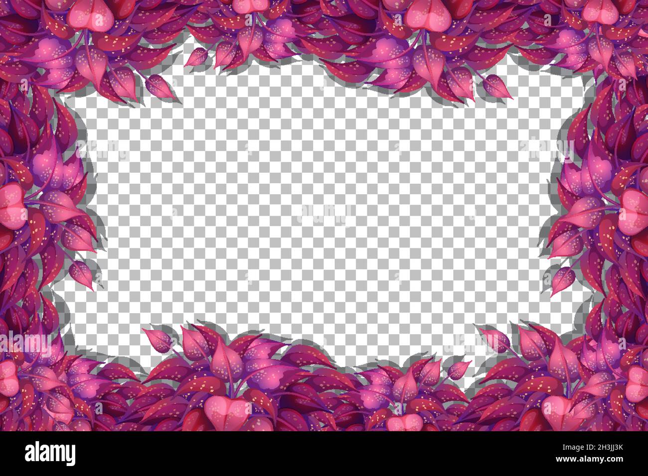Nature plants frame transparent background illustration Stock Vector ...