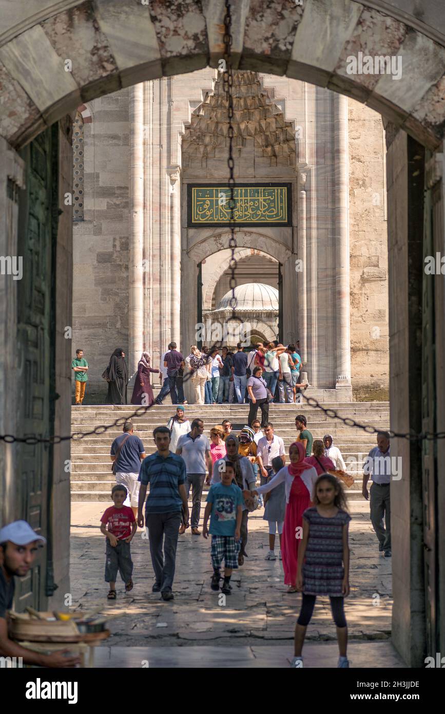 Blue mosque entrance istanbul turkey hi-res stock photography and ...