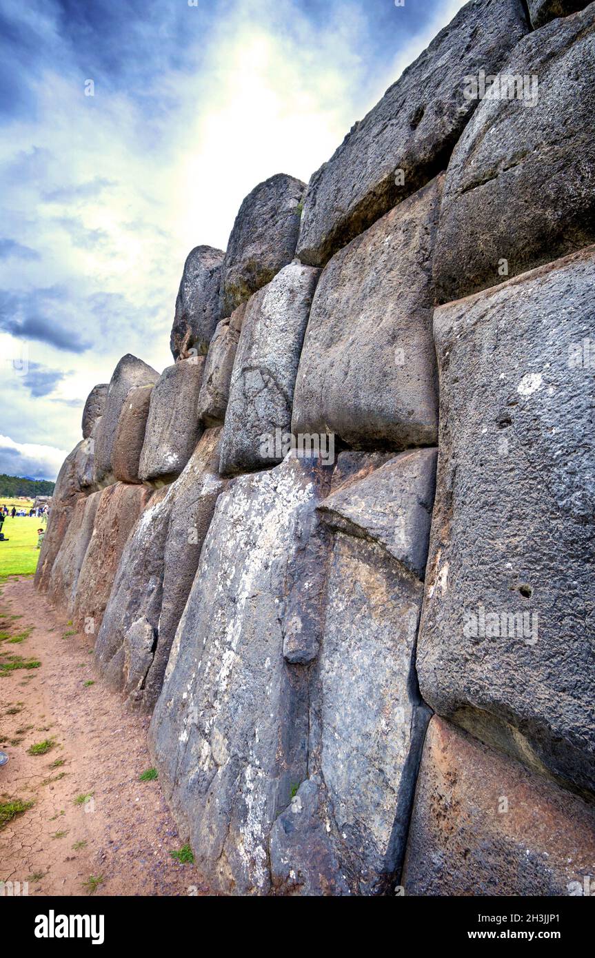 Walls of Sacsayhuaman Fortress, in Cusco, Peru Stock Photo - Alamy