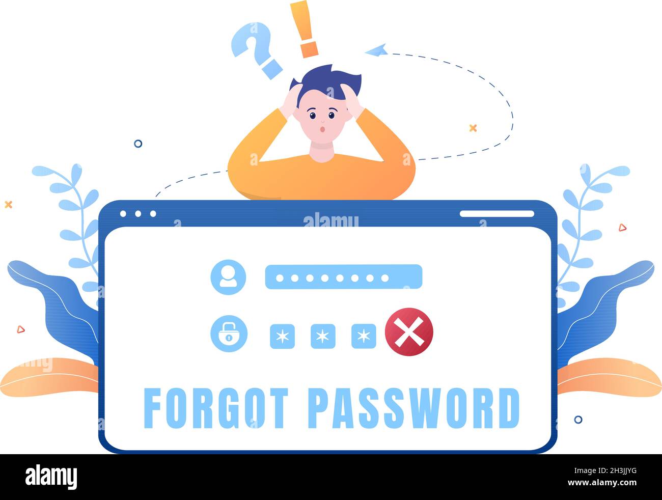 Forgot Password and Account Login for Web page, Protection, Security ...