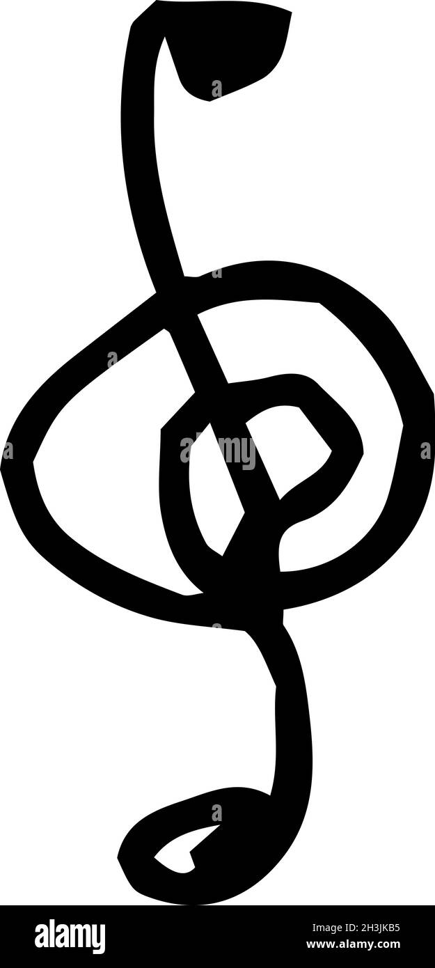 This is a illustration of Cute musical note scribbles drawn by children ...
