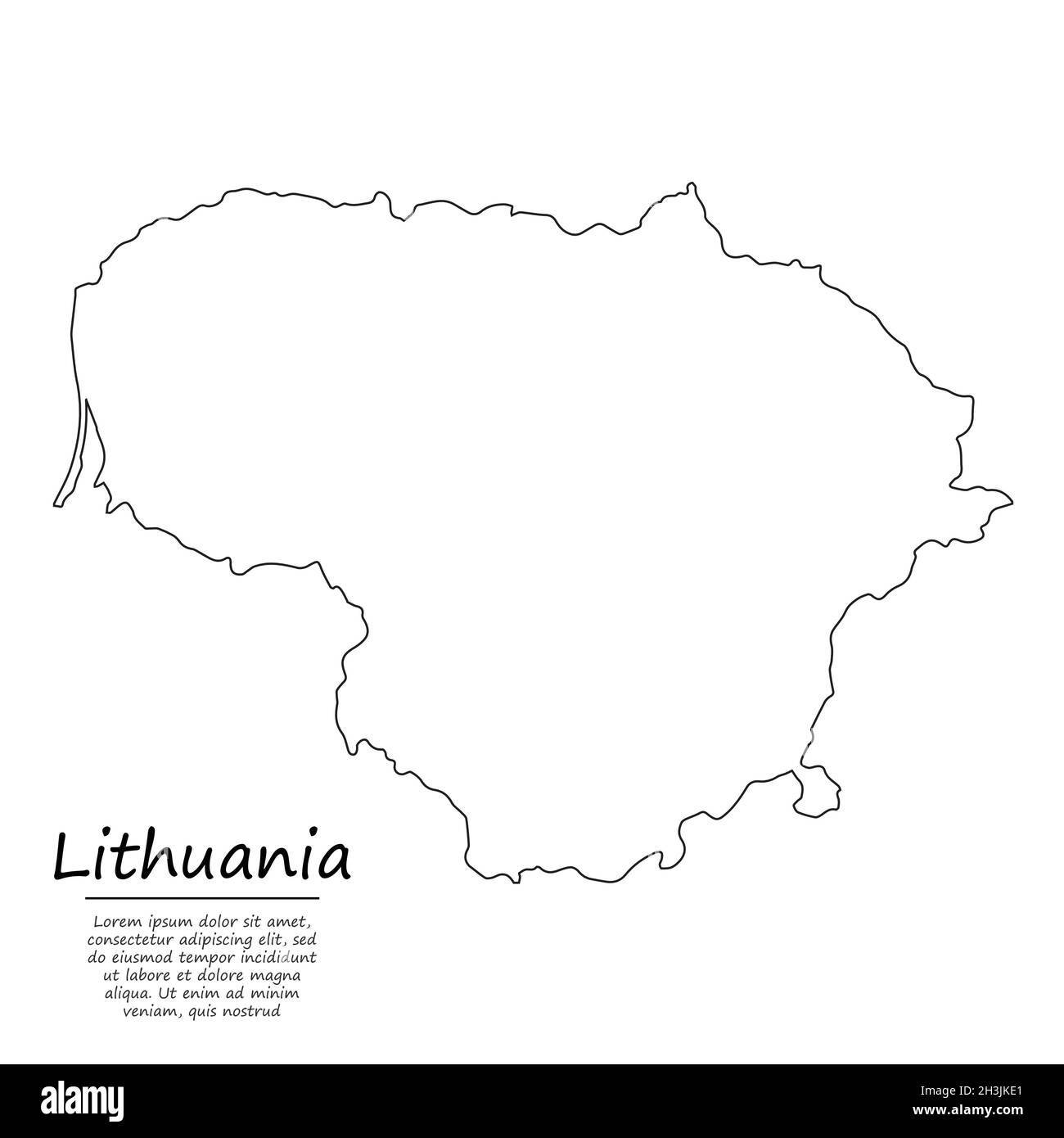 Map of lithuania Black and White Stock Photos & Images - Alamy