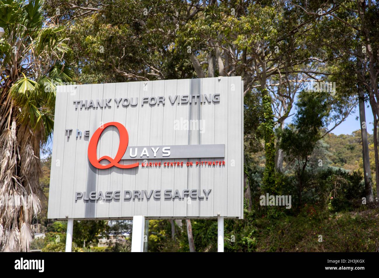 The Quays boat marina at Church Point Pittwater,Sydney,Australia Stock ...