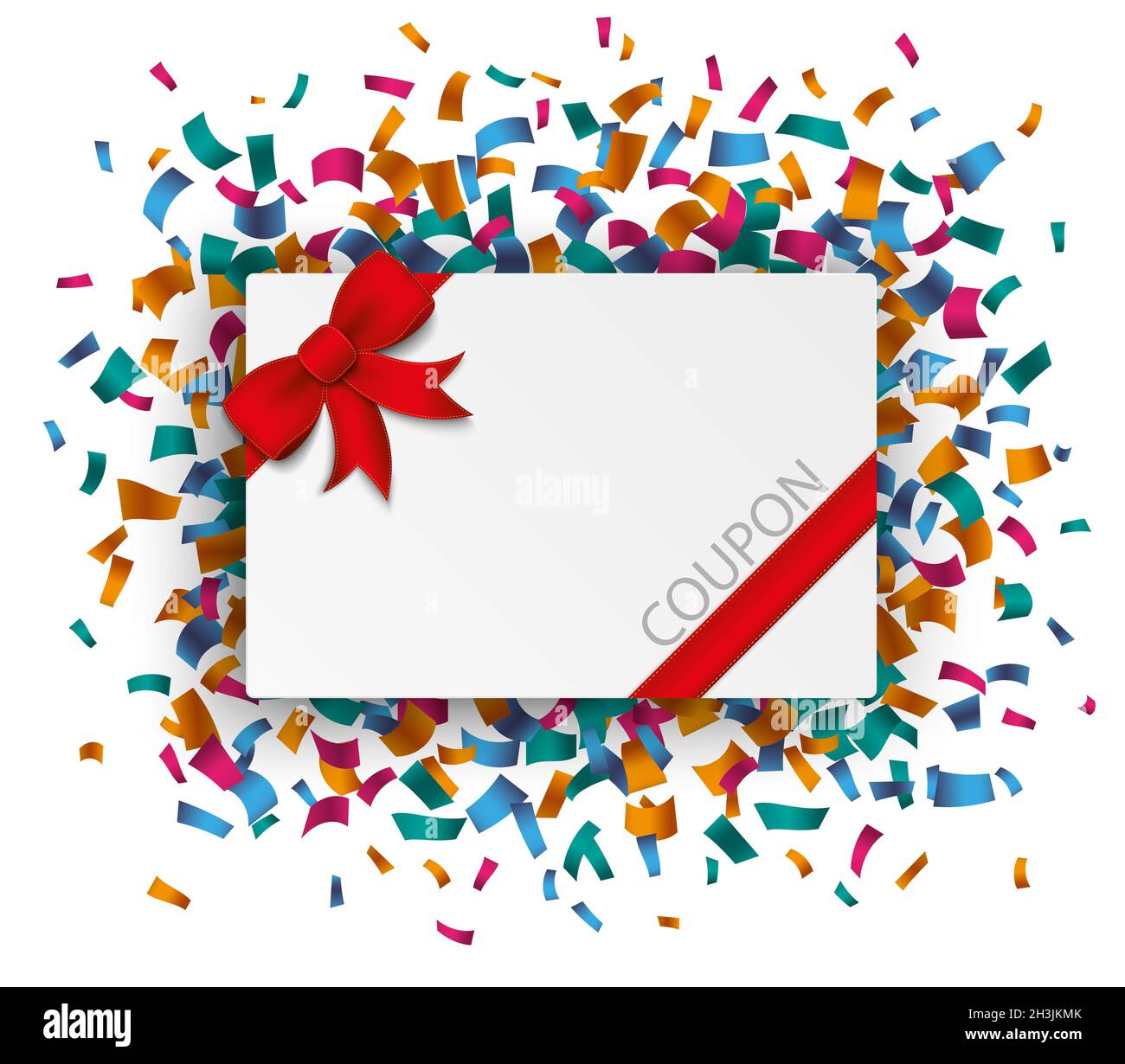 Christmas voucher coupon vector Cut Out Stock Images & Pictures - Alamy