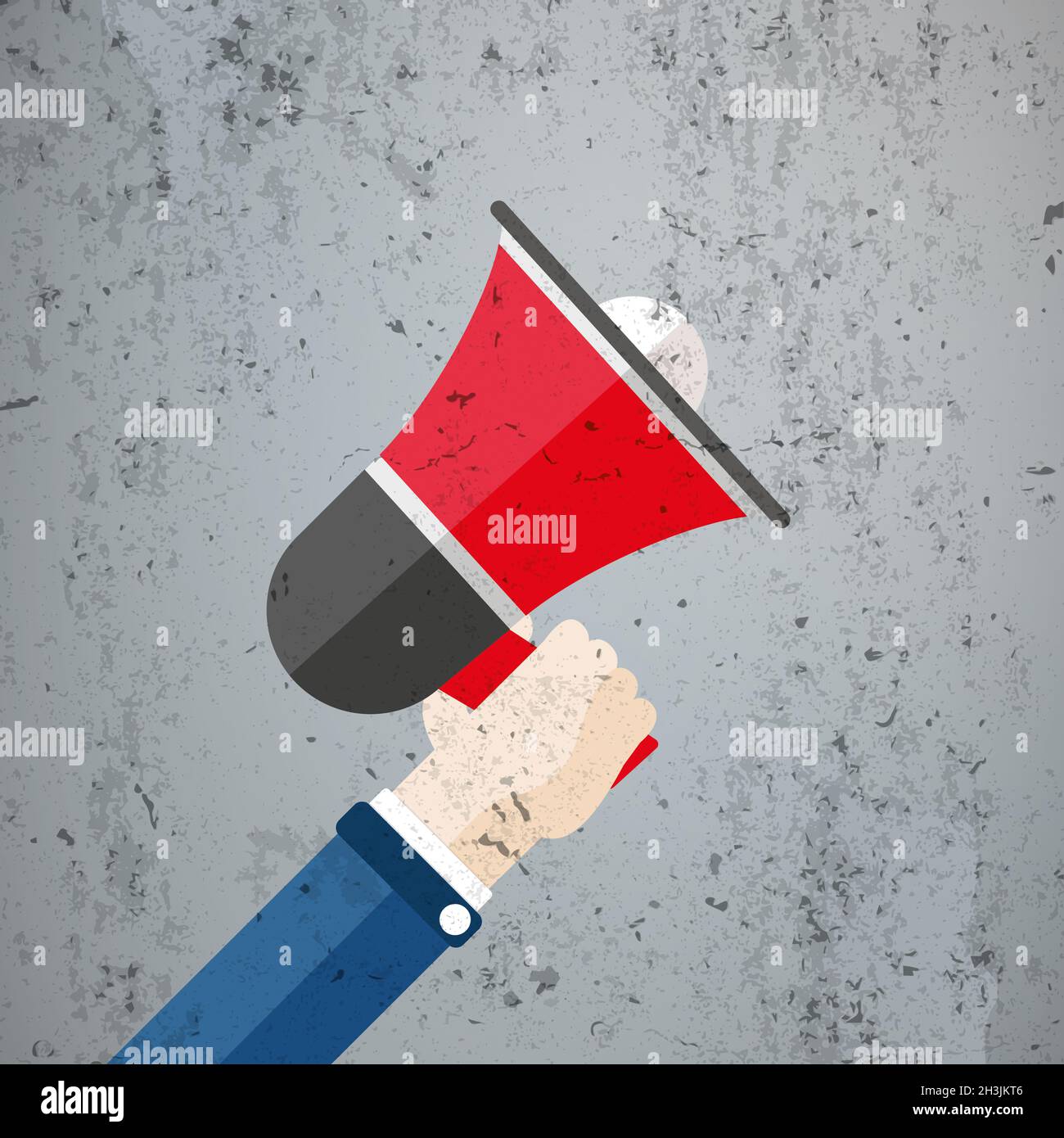 Hand Bullhorn Concrete Stock Photo - Alamy