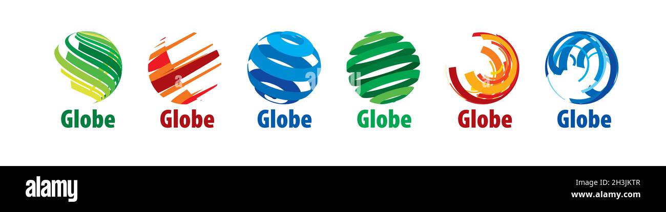 A set of abstract vector logos of the global network Stock Vector Image ...