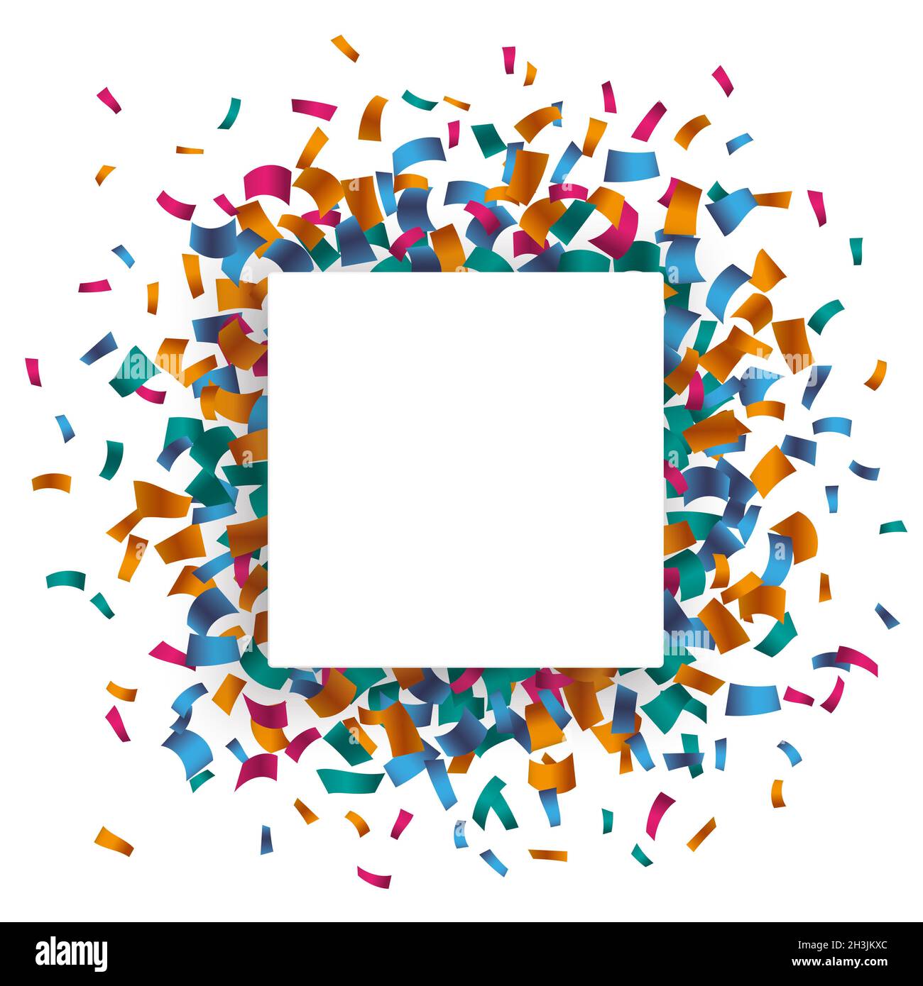 White Rectangle Confetti Stock Photo - Alamy