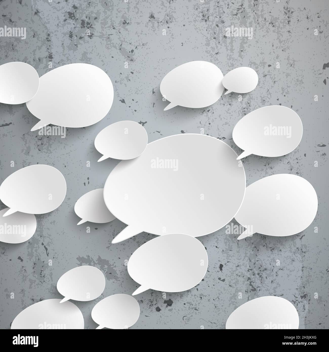 Bevel Speech Bubbles Infographic Concrete Stock Photo - Alamy