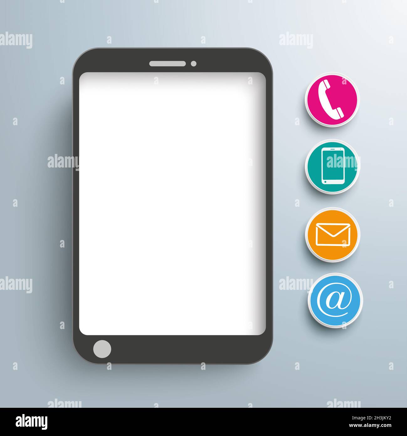Smartphone Contact Icons Stock Photo - Alamy