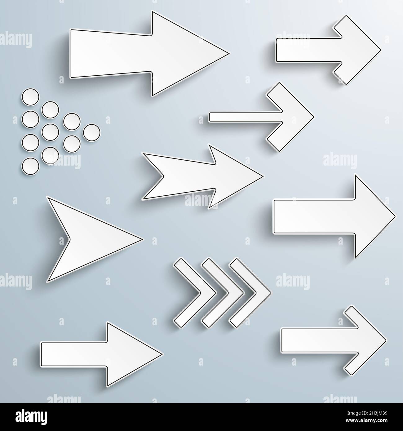Black arrows set hi-res stock photography and images - Alamy