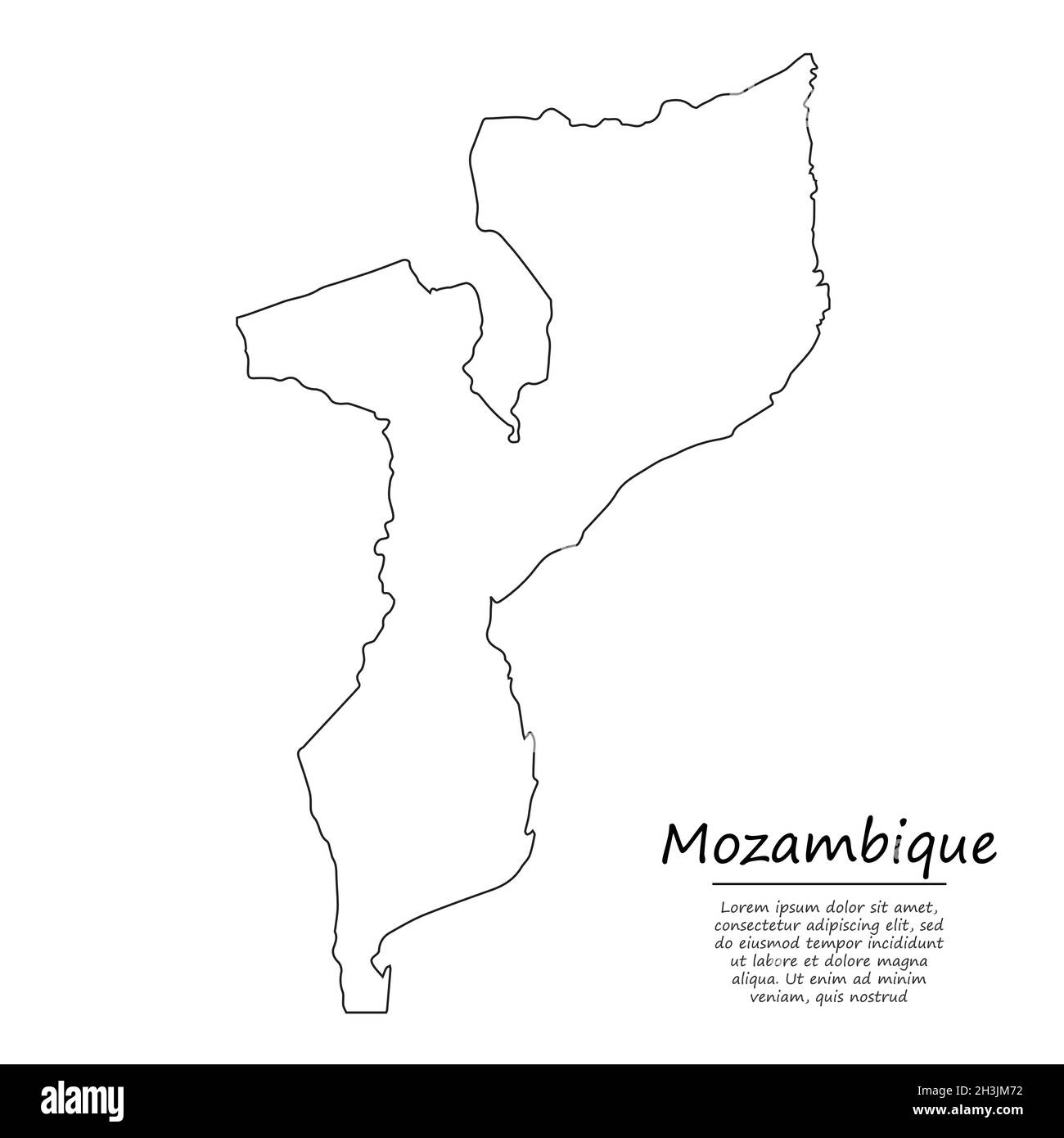 Map of mozambique Black and White Stock Photos & Images - Alamy