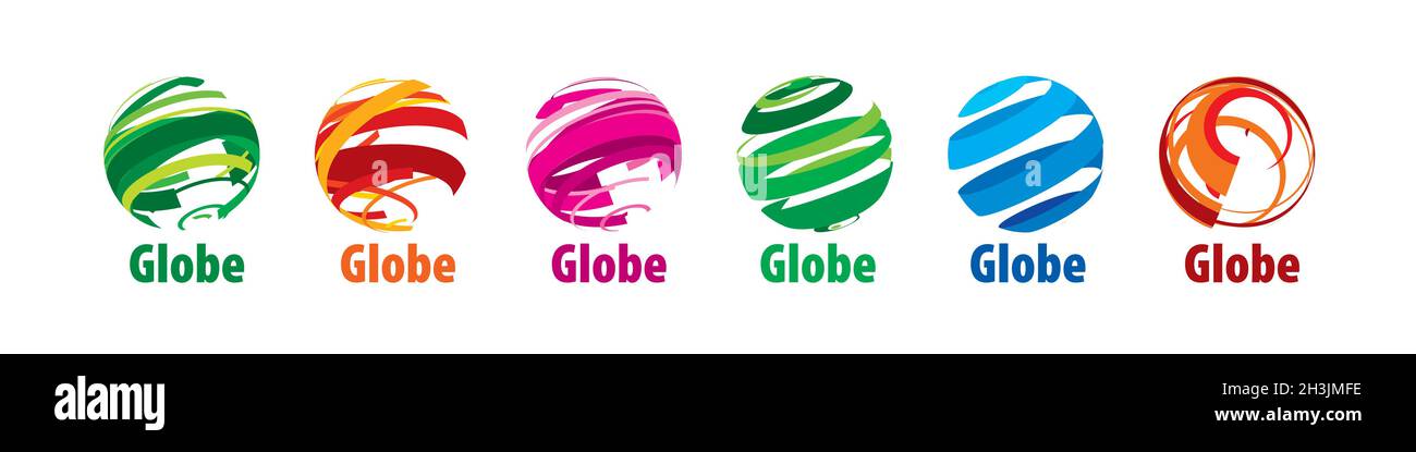 A set of abstract vector logos of the global network Stock Vector Image ...