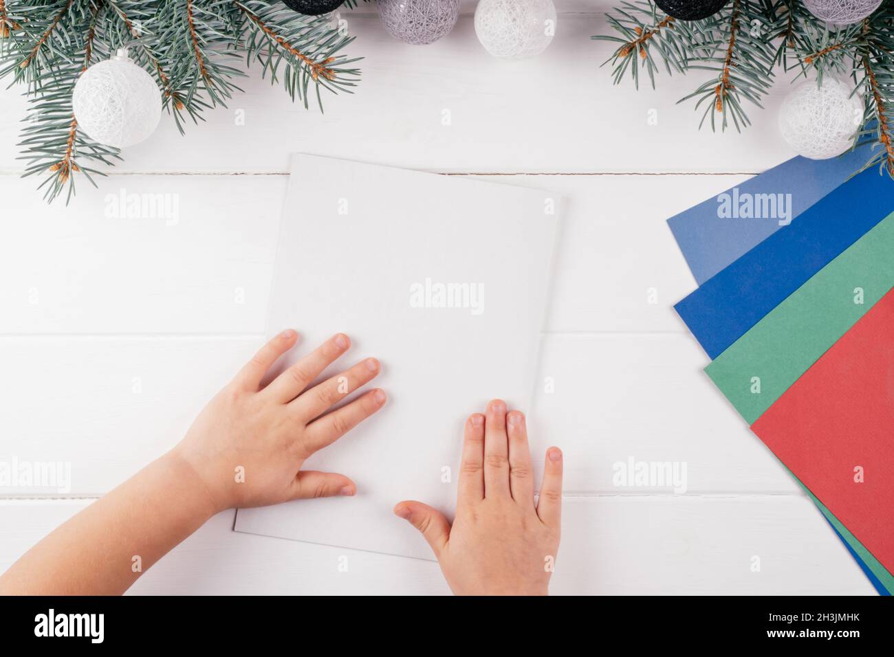 Step-by-step Greeting card 3D Christmas tree tutorial. Step 2: Fold A4 ...