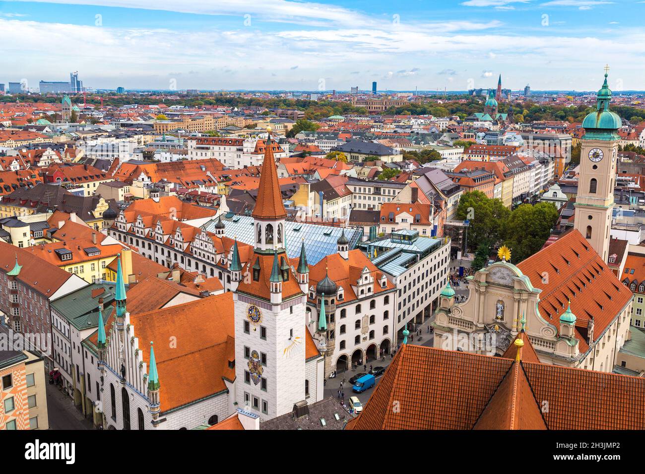 Aerial view of Munich Stock Photo - Alamy