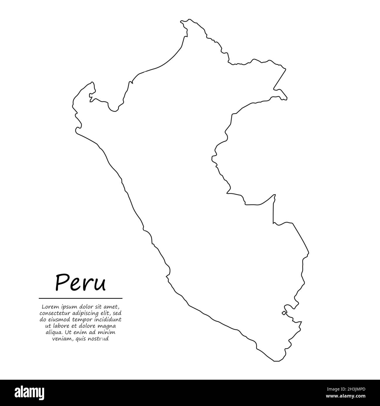 Peru Map Clipart Black
