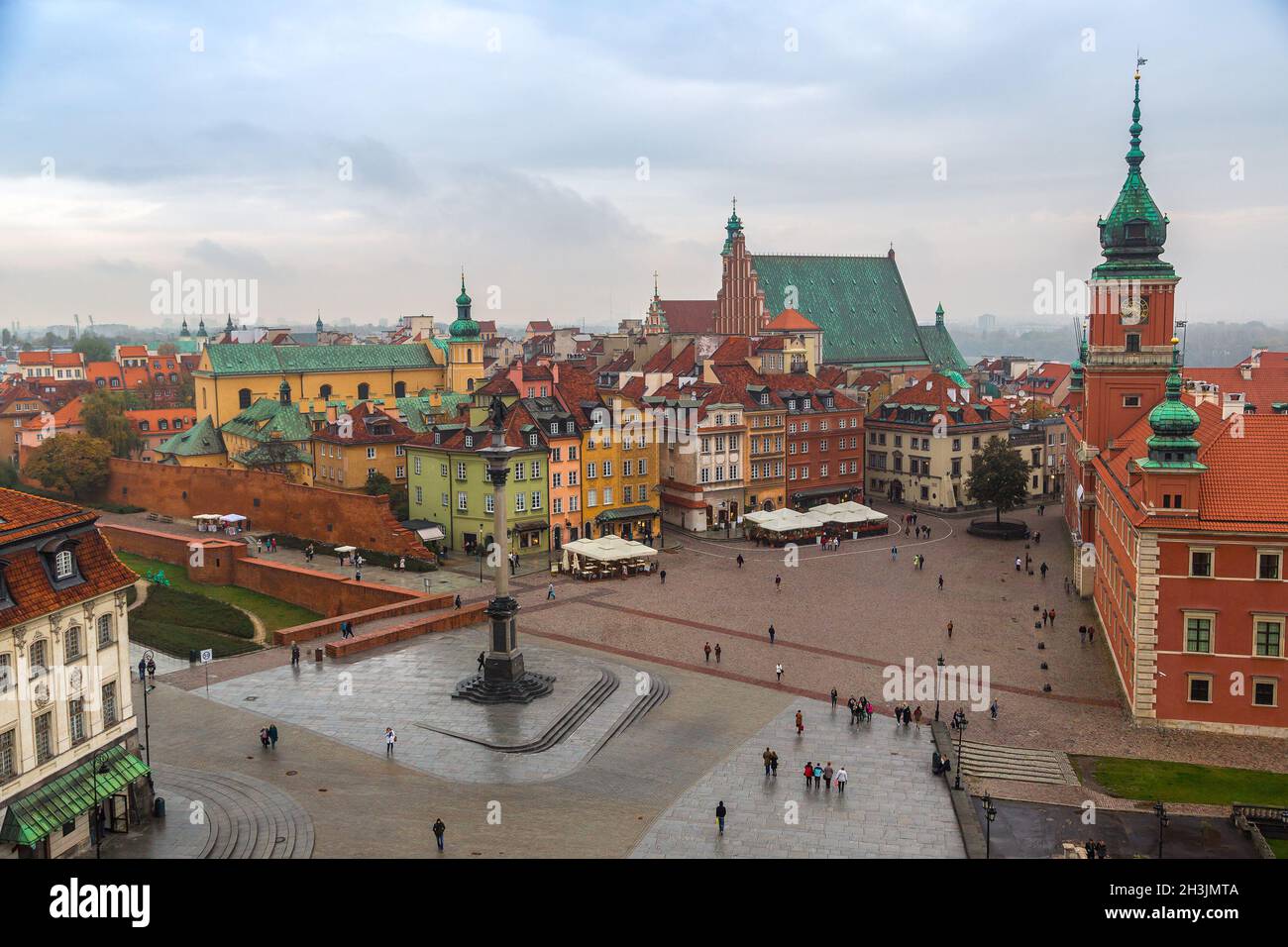 Warsaw royal castle aerial hi-res stock photography and images - Alamy