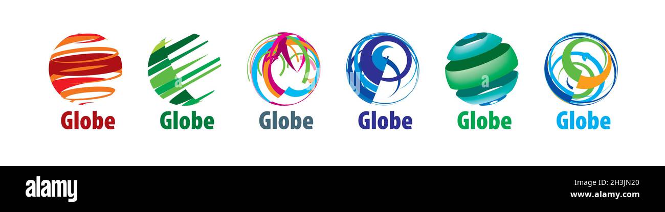 A set of abstract vector logos of the global network Stock Vector Image ...