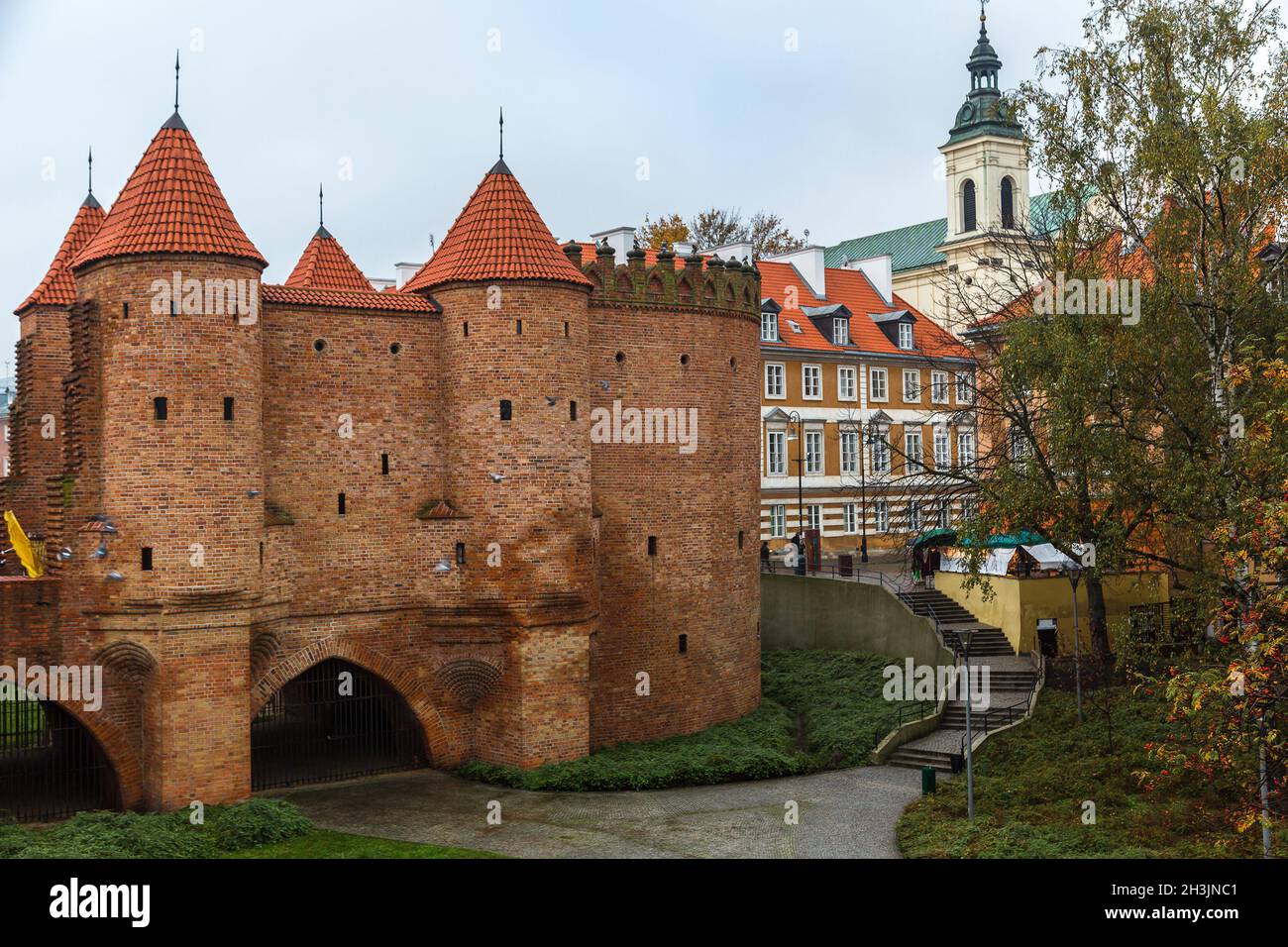 Barbican fortress in Warsaw Stock Photo - Alamy