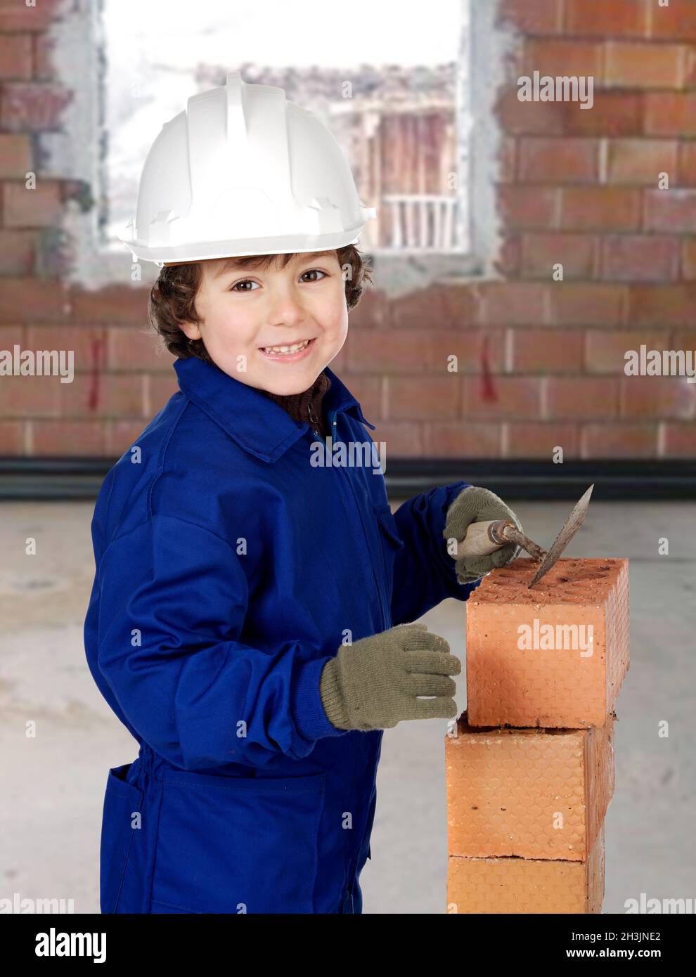 Young building worker in the work place Stock Photo - Alamy