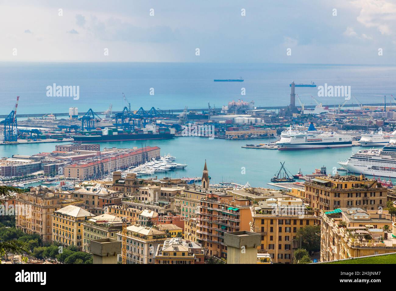 Port of Genoa in Italy Stock Photo - Alamy