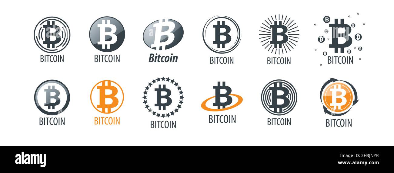 Bitcoin logos Stock Vector Images - Alamy
