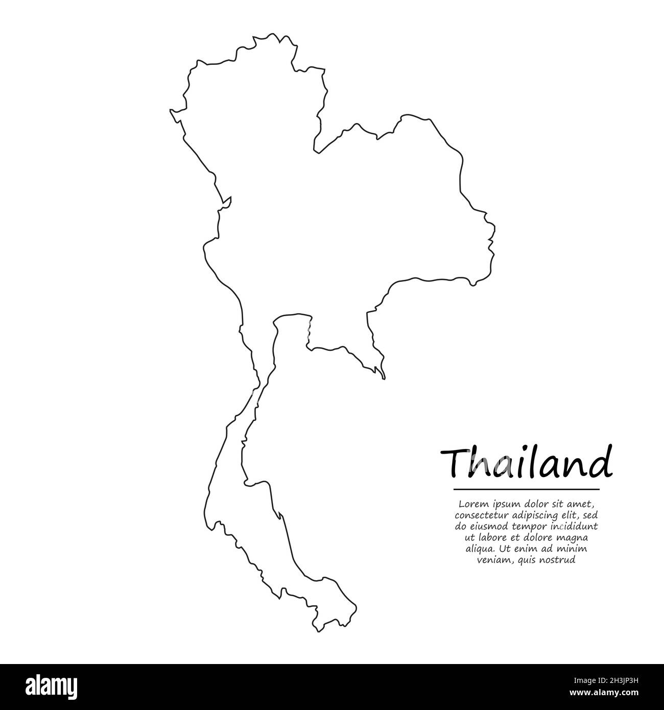 Map of thailand Black and White Stock Photos & Images - Alamy
