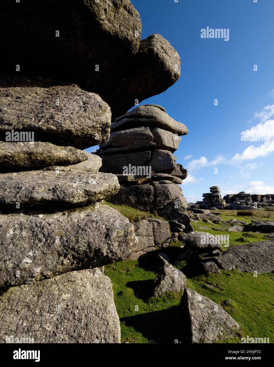 Great Staple Tor near Merrivale on Dartmoor Devon UK Stock Photo - Alamy