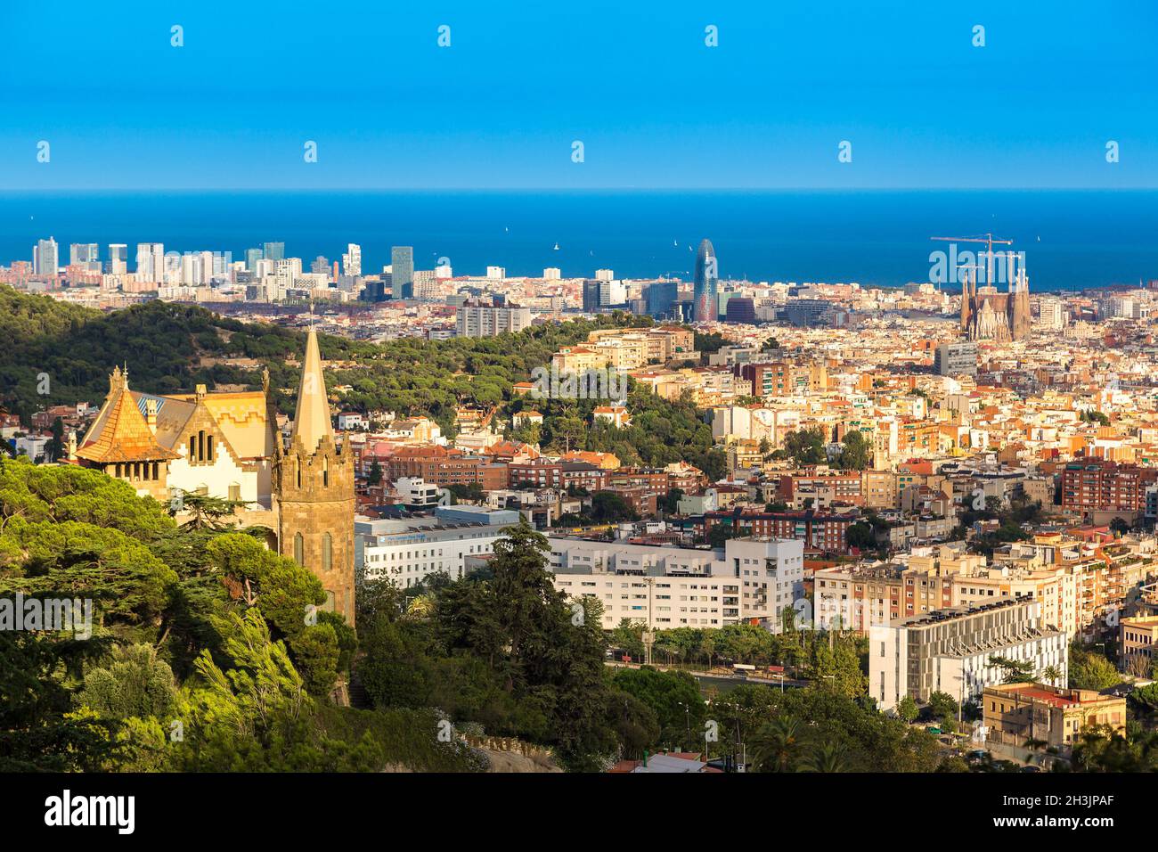 Aerial landscape barcelona view hi-res stock photography and images - Alamy