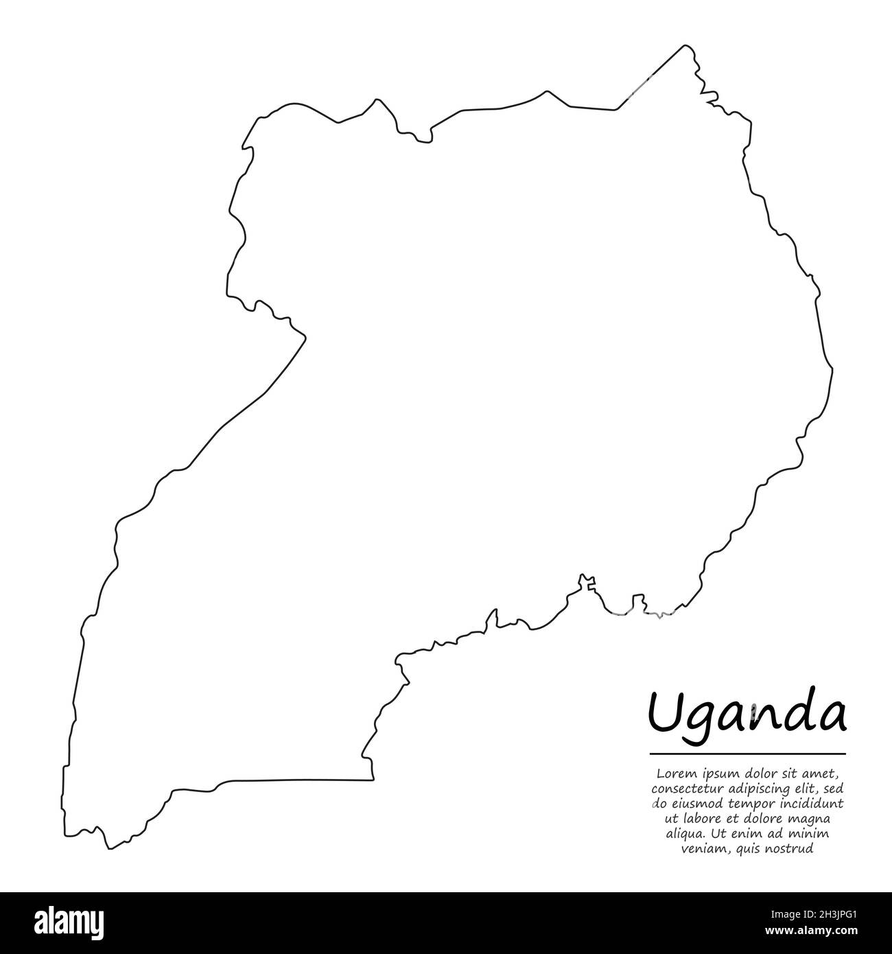 Map of uganda Black and White Stock Photos & Images - Alamy
