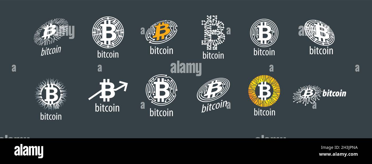 Bitcoin logos Stock Vector Images - Alamy