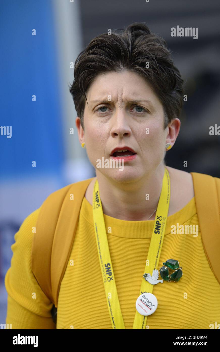 Alison Thewliss MP (SNP - Glasgow Central) on College Green ...
